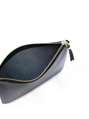 Comme Des Garçons Logo Print Zipped Purse - Blue