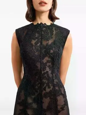 GEMY MAALOUF Embroidered Sleeveless Midi Dress