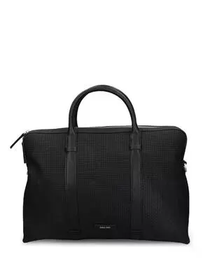 Calvin Klein Woven Zip Messenger Bag - Black