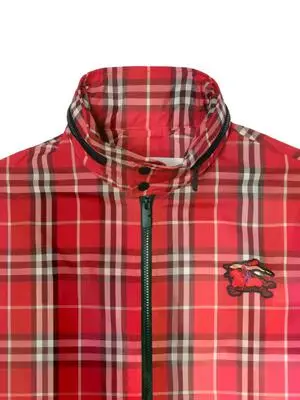 Burberry Equestrian Knight Check Jacket - Red
