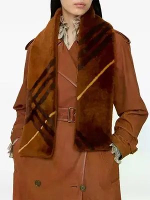 Burberry Equestrian Knight Shearling Scarf
