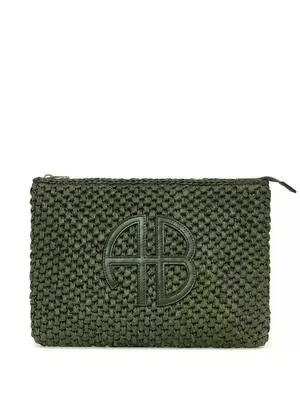 ANINE BING Woven Logo Pouch