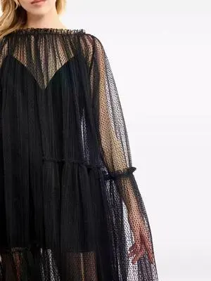 GEMY MAALOUF Dotted Tulle Midi Dress