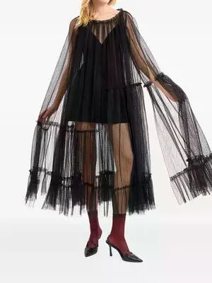GEMY MAALOUF Dotted Tulle Midi Dress