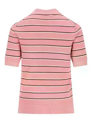 Miu Miu Striped Polo Shirt