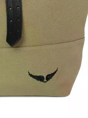 Zadig&Voltaire Leather-trimmed Canvas Tote Bag - Neutrals