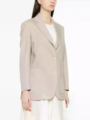 Max Mara Buttoned Blazer With Patch Pockets