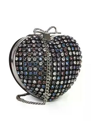 SELF-PORTRAIT Crystal-embellished Heart-shaped Mini Bag