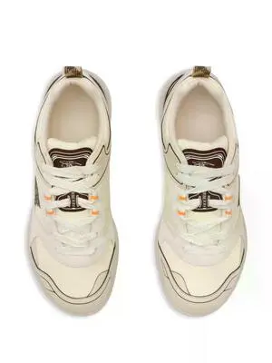 Burberry Equestrian Appliqué Sneakers - Neutrals