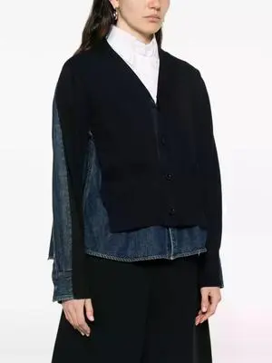 Sacai Denim Knit Cardigan