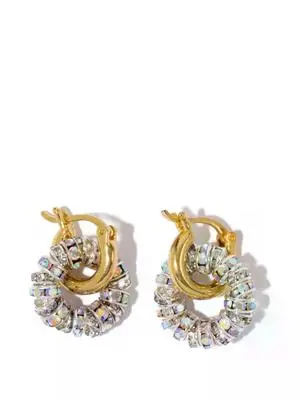 PEARL OCTOPUSS.Y Name Embellished Hoop Earrings - Gold