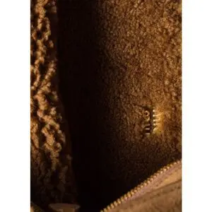 Miu Miu Aventure Belted Shearling & Suede Shoulder Bag