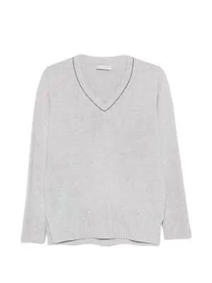 Le Tricot Perugia V Neck Sweaters For Women