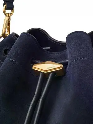 JIMMY CHOO Medium Cinch Suede Shoulder Bag - Blue