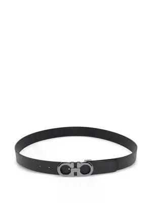 FERRAGAMO Gancini Reversible Belt - Black