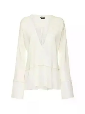 TOM FORD V-neck Long-sleeved Blouse