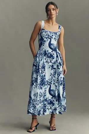 Bhldn Olivia Fit & Flare Midi Dress