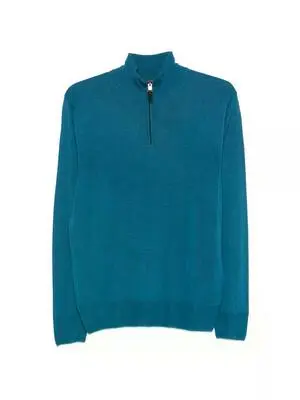 Canali Half-zip Sweater - Blue