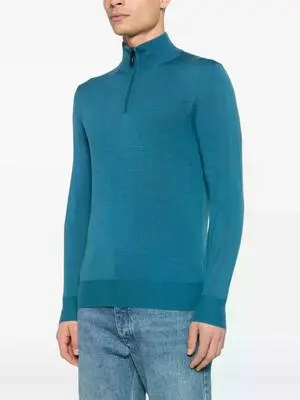 Canali Half-zip Sweater - Blue