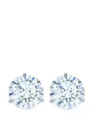 Kwiat Platinum Round Diamond Stud Earrings - Silver