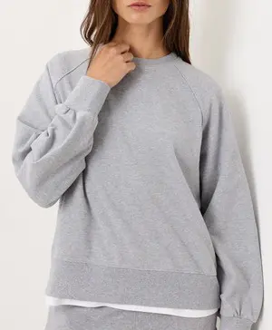 PACT Cloudknit Raglan Crew - Heather Grey