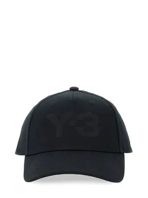 Y - 3 Cap With Logo - Black