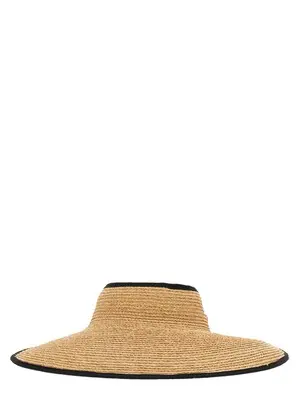 Helen Kaminski Straw Wide Brim Visor - Beige