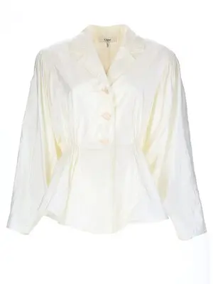 Chloé Silk Blend Top - Ivory