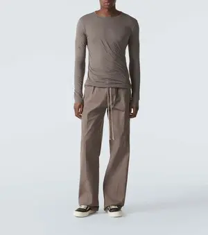 Rick Owens Draped Cotton Jersey Top