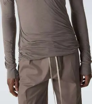Rick Owens Draped Cotton Jersey Top