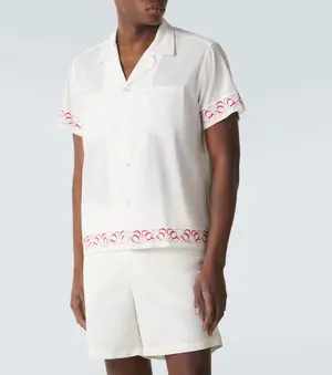 BODE Embroidered Cotton Poplin Bowling Shirt