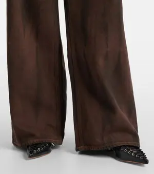 GANNI High-rise Wide-leg Jeans - Brown