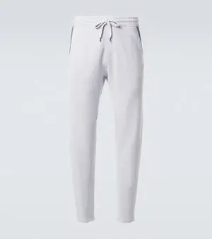 Brunello Cucinelli Cotton-blend Jersey Sweatpants - Grey