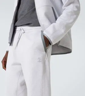 Brunello Cucinelli Cotton-blend Jersey Sweatpants - Grey