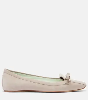ROGER VIVIER Trompette Ballet Flats - Grey