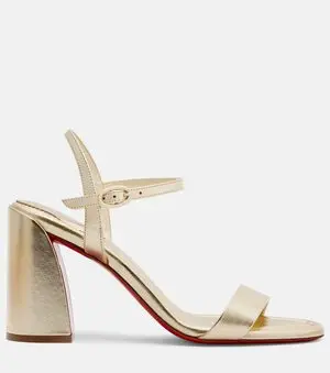 CHRISTIAN LOUBOUTIN Miss Jane 85 Metallic Leather Sandals