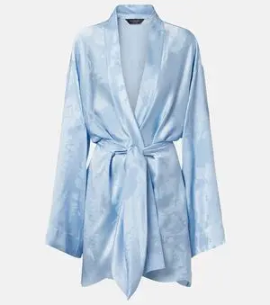Balenciaga Silk Wrap Dress - Blue