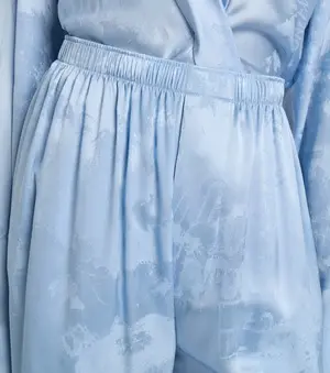 Balenciaga Silk Satin Wide-leg Pants
