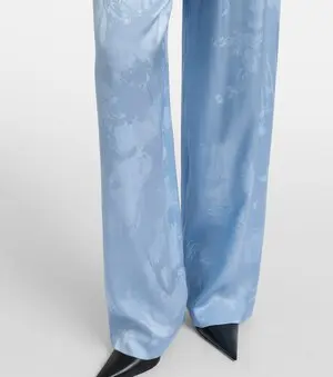 Balenciaga Silk Satin Wide-leg Pants
