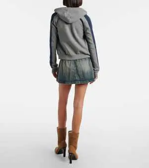 Balenciaga Distressed Denim Mini Skirt