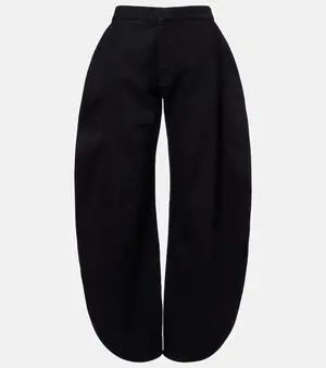 Alaïa Faded Barrel-leg Jeans - Black