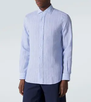Brunello Cucinelli Striped Linen Shirt