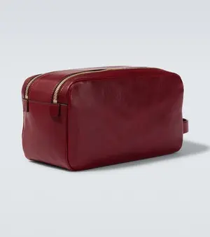 Brunello Cucinelli Leather Toiletry Bag - Red
