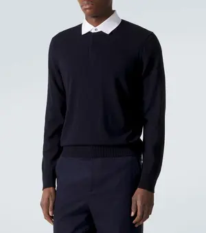 Dunhill Cashmere And Linen Sweater - Blue