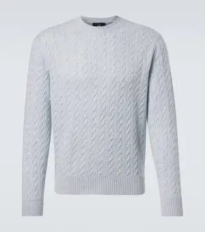 Dunhill Cable-knit Cashmere And Linen Sweater