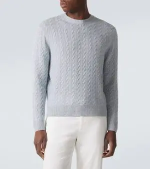 Dunhill Cable-knit Cashmere And Linen Sweater
