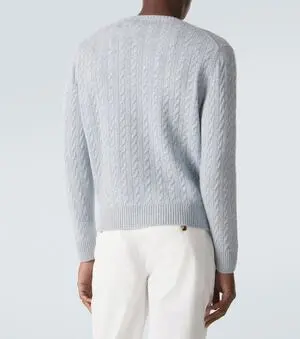 Dunhill Cable-knit Cashmere And Linen Sweater