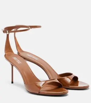 Paris Texas Lidia 70 Patent Leather Mules - Brown