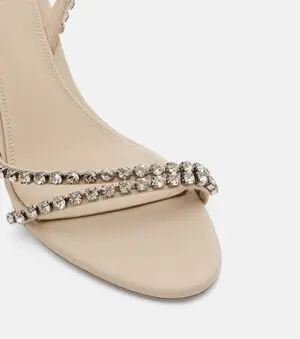 Paris Texas Lidia 70 Crystal-embellished Mules - Beige
