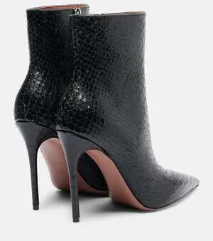Paris Texas Vera 105 Snake-effect Leather Ankle Boots